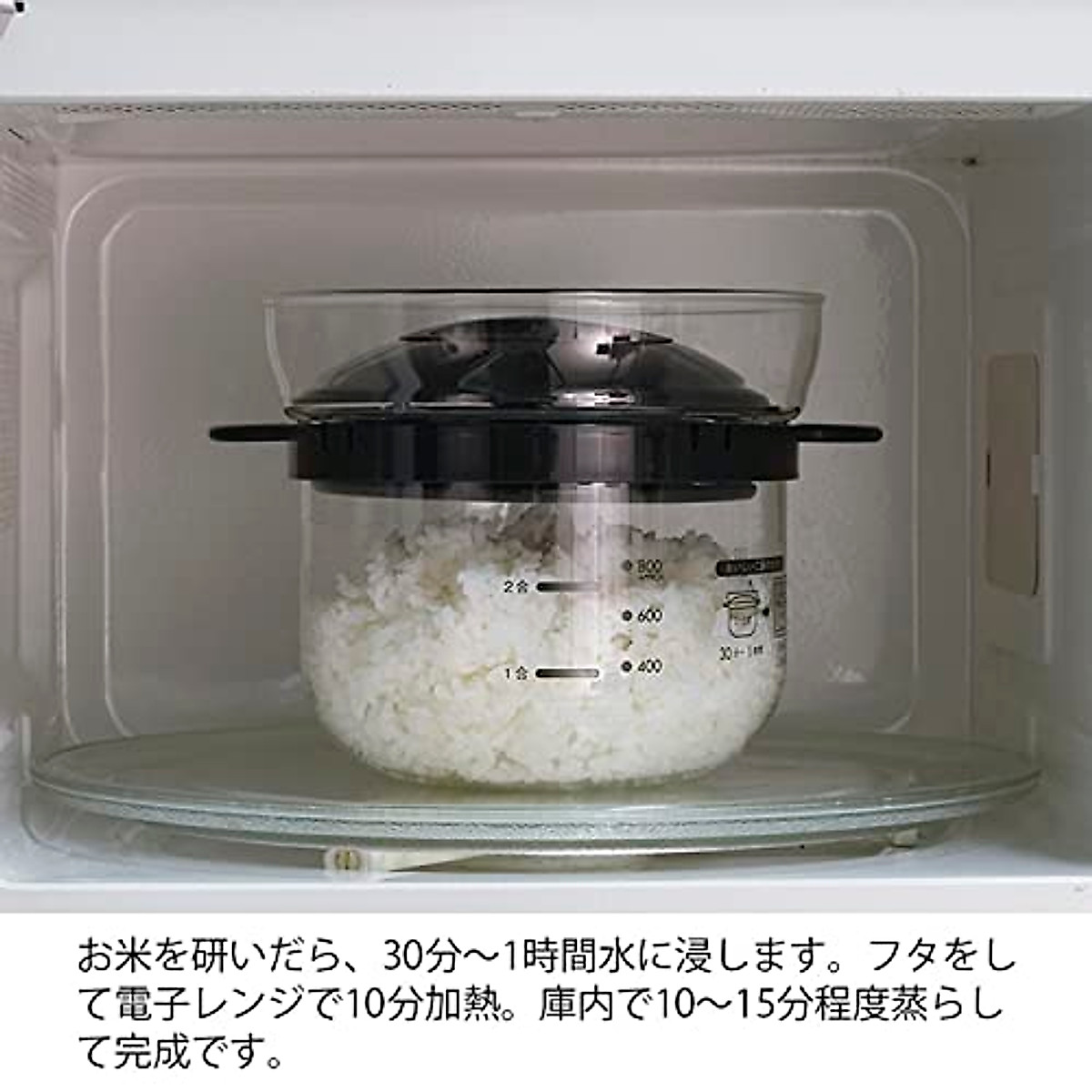 HARIO(ハリオ) HARIO Rice Pot, 1~2合, black (black 19-3911tcx)