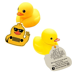 Fantasyon Funny Ducked Card 50 Pack Duck Duck Tags Attach to Rubber Ducks Duck Design With Round Hole and Rubber Bands 3.5 x 2 Inch