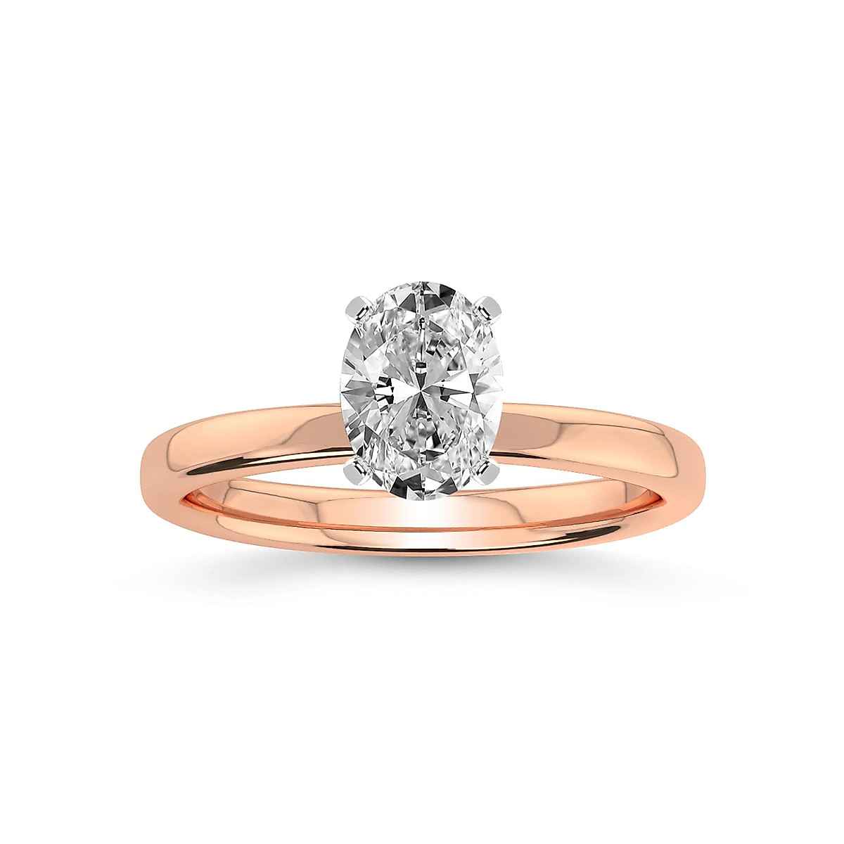 3 cttw | IGI Certified Oval Shape Lab Grown Diamond Engagement Ring | 14K Or 18K in White,Yellow,Rose Gold | Four-Prong Solitaire Diamond Engagement Ring | FG-VS1-VS2 Quality | Friendly Diamonds