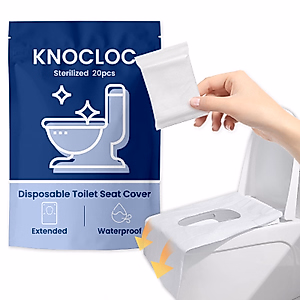 Disposable Toilet Seat Covers for Toddlers Potty Training,Travel,Pregnant Mom, Adult,Waterproof Plus Size 20 Pcs