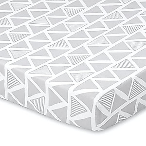 The Peanutshell Fitted Pack n Play, Playard, Mini Crib Sheets for Baby Boys | 2 Pack Set | Camo Dinosaur & Tribal Print