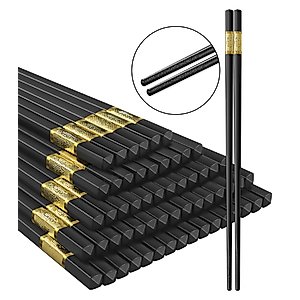 LOROTOCO 100 Pairs Fiberglass Chopsticks | Reusable | Dishwasher Safe | Bulk | Adults | Commercial - （9.45in）
