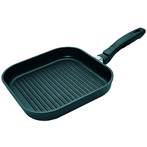 ELO Rubicast Cast Aluminum Kitchen Induction Cookware Grill Pan with Durable Non-Stick Coating, 11-inch