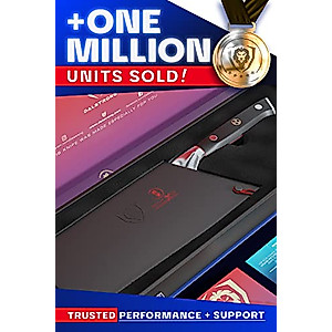 Dalstrong Shogun Series X Damascus Japanese AUS-10V Super Steel Cleaver Kitchen Knife, 7 Inches, Sheath Included