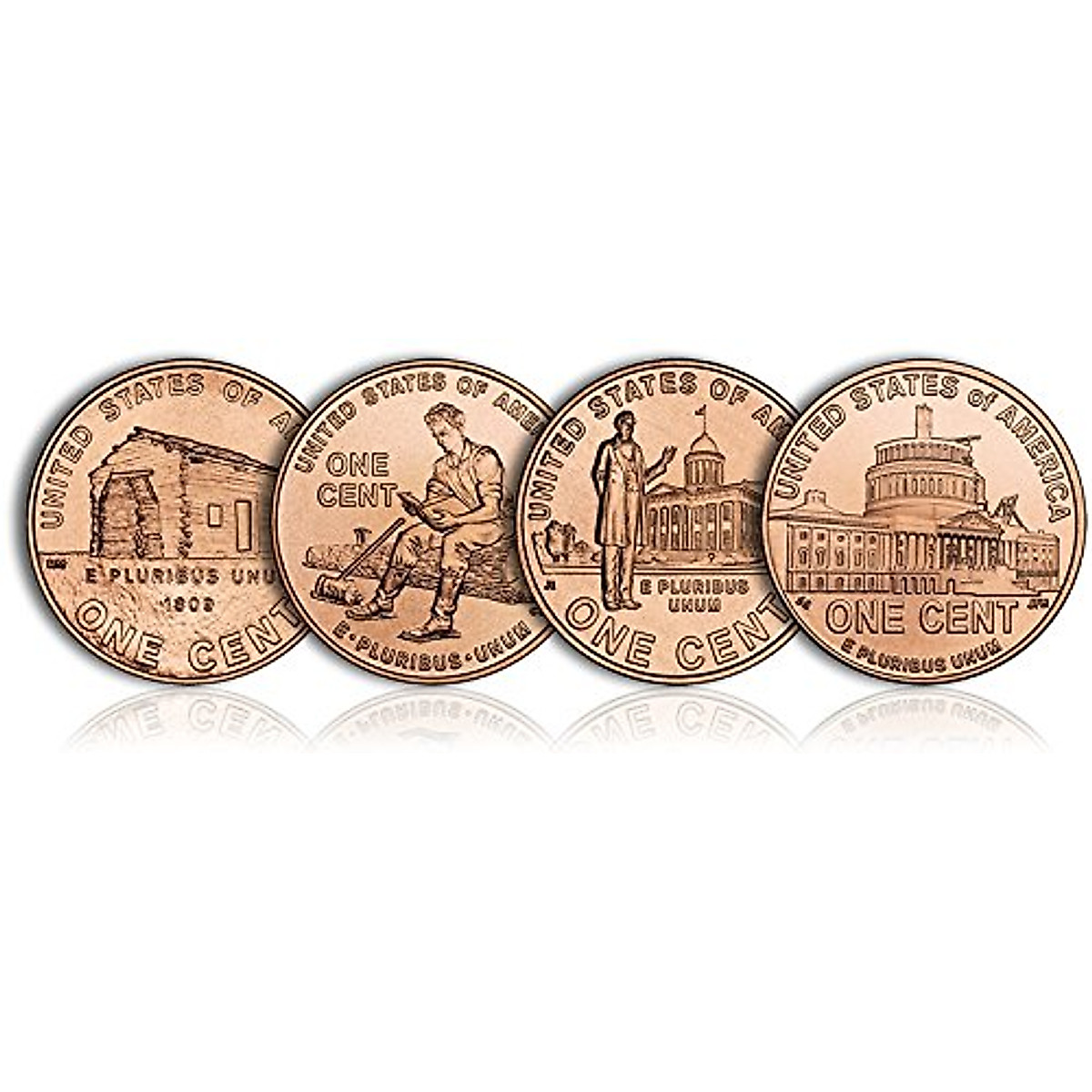 2009 P, D ALL Single Lincoln Cent Coins 2 of each Type 8 Loose Coins Coin Set Uncirculated