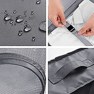 Packing Cubes For Travel, VAGREEZ 7 Pcs Luggage Suitcase Packing Organizers Bags Set with Toiletry Bag Laundry Bag (Grey1)