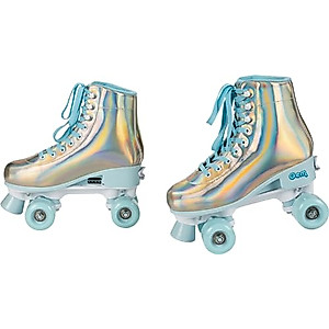 GEM QUAD ROLLER SKATES - Holographic Blue, Size 7-10