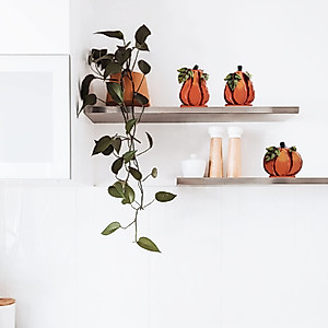 Grace Home Rustic Wooden Free Standing Pumpkin Decor Autumn Harvest Tabletop Shelf Kitchen Decorations Thanksgiving Halloween Pumpkins Sign Fall Decor-Set of 3