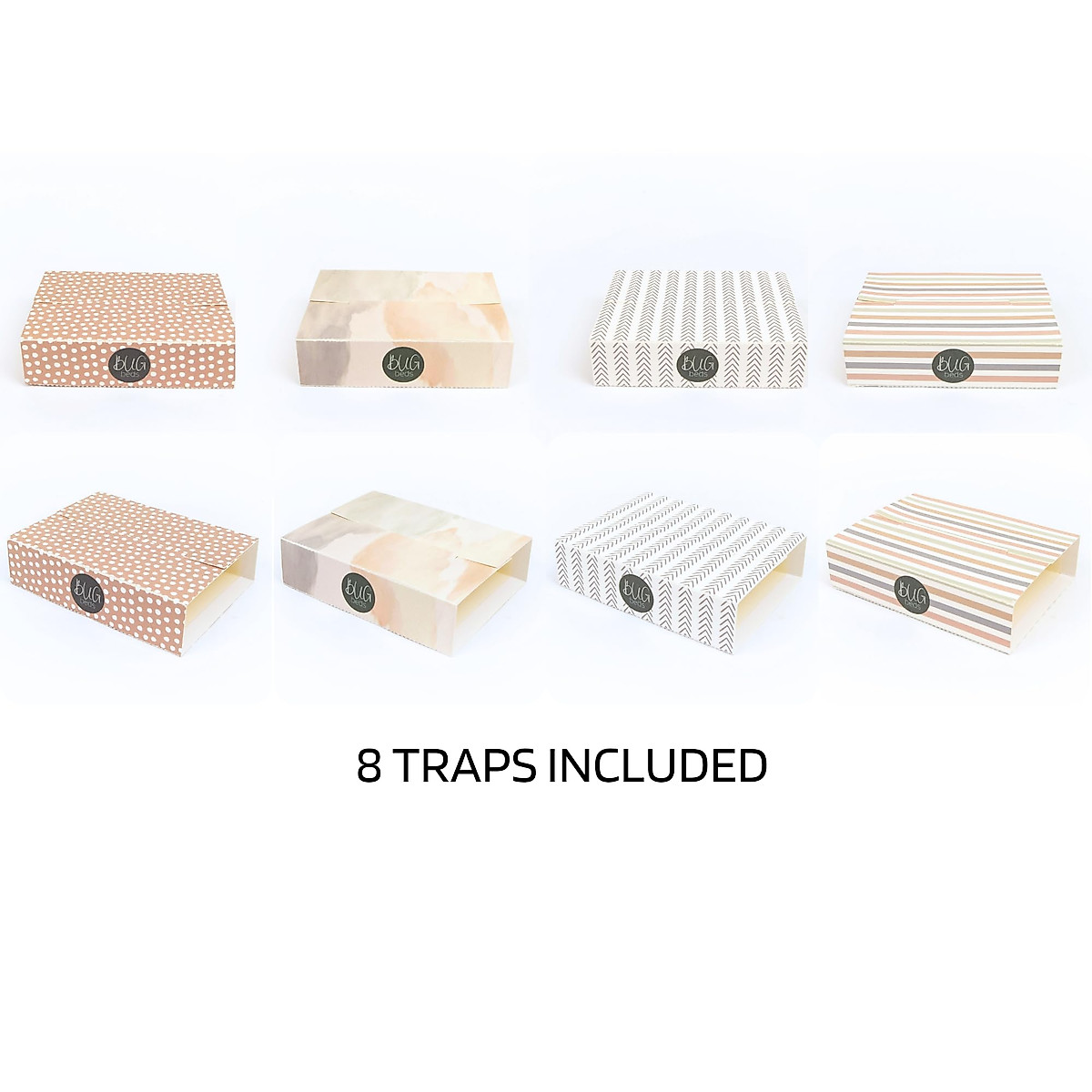 Insect Sticky Traps “BUG beds” Decorative Glue Pads, Aesthetic, Non-Toxic, Indoor, Pest Control- Mouse, Spider, Bed Bug, Cockroach, Brown Recluse, Cricket, Grasshopper, Gecko, Beetle, Scorpion