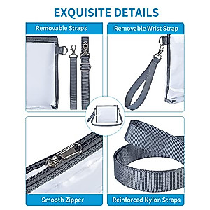 Clear Crossbody Purse Bag Stadium Approved Clear Tote Bag for Work Concert Sports