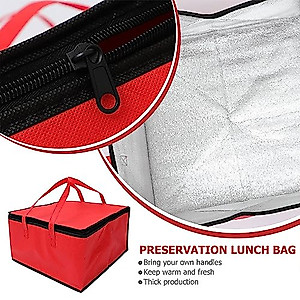 Thermal Food Bag Insulated Food Delivery Bag Insulated Pizza Delivery Bags Grocery Shopping Bags Thermal Tote Cooler Keep Food Warm Catering Bags for Seafood Cake Hot Food