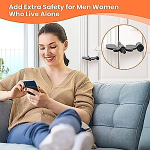 Portable Door Lock Home Security Hotel Door Locks for Travelers Door Safety Locks from Inside Bedroom Apartment Security Travel Gifts Essentials Black