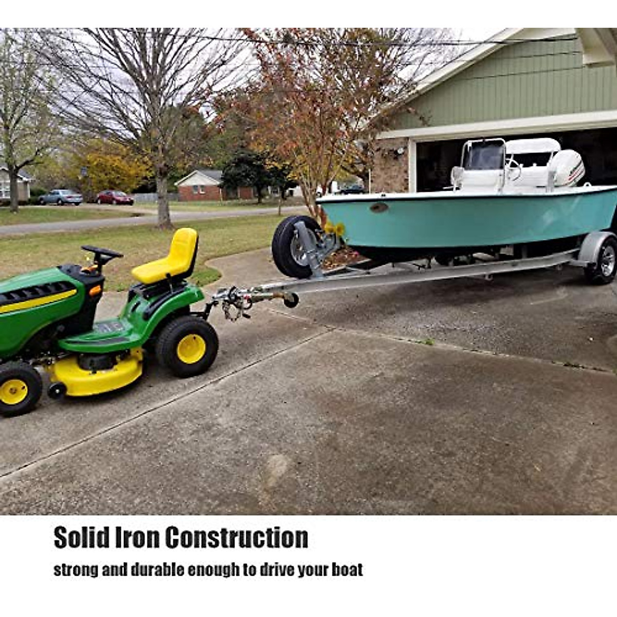 Eapele Trailer Hitch for Lawn Mower, Garden Tractor Trailer Hitch, Solid Iron Construction, Compatible with John Deere Ariens Cub Cadet Poulan Pro Husky Husqvarna Craftsman Riding Mower