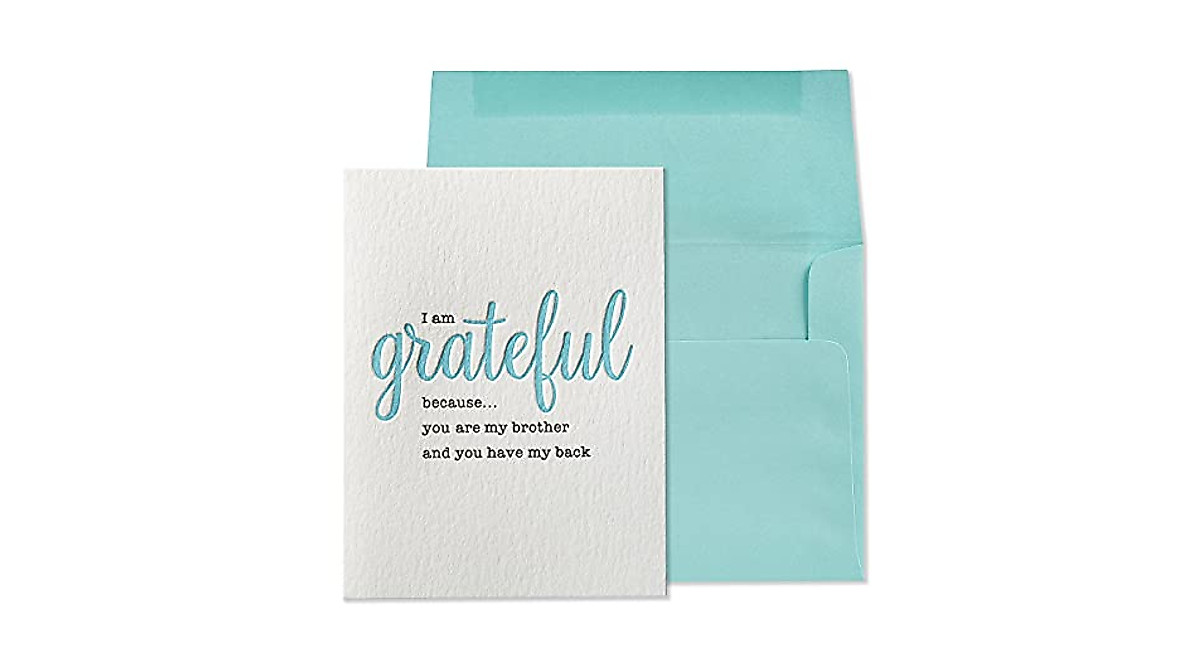NIQUEA.D Happy Birthday Card for Brother - Grateful Letter Press