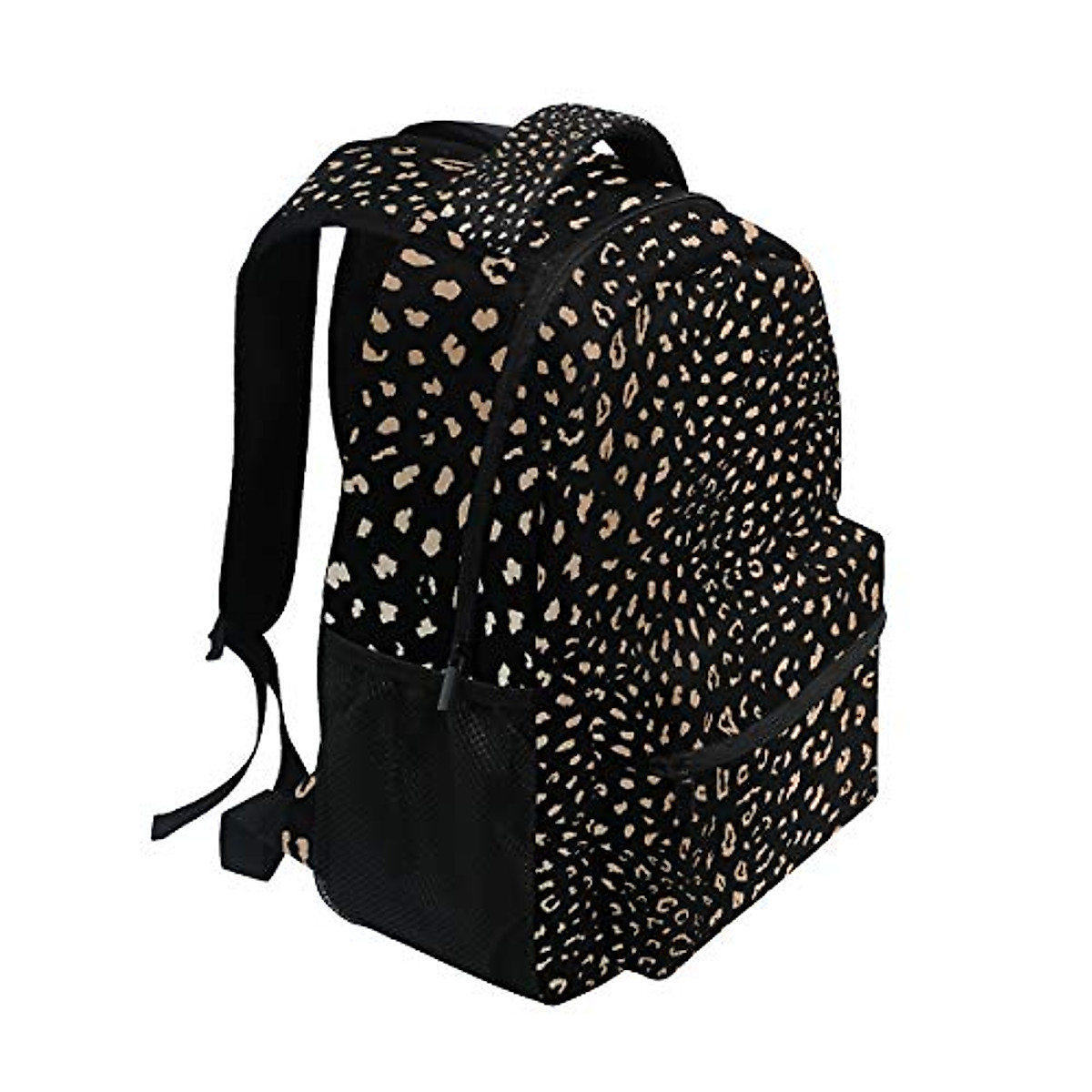 ALAZA Realistic Leopard Print Animal Skin Large Backpack Personalized Laptop iPad Tablet Travel School Bag with Multiple Pockets