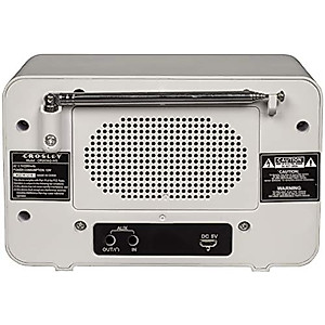 Crosley CR3036D-WS Tribute Vintage AM/FM Bluetooth Radio, White Sand