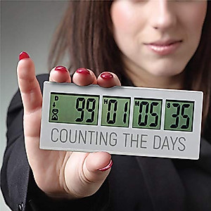 Reusable Countdown Clock for All of The Big Events in Your Life, Wedding Save The Date Countdown, Retirement Countdown Timer, Baby Due Date & Christmas Countdown | up to 999 Day Countdown Timer
