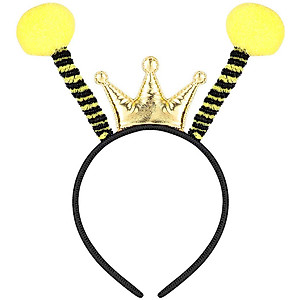 BinaryABC Halloween Bee Headband,Halloween Antenna Ball Headband,Halloween Costume Assesories