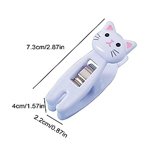 Cat Chip Clips, Paper Clamp, Chip Food Storage Bag Seal Clamp, Plastic Chip Bag Clip Kitchen Clips Multifunctional Small Clips for Bread Bag