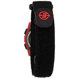 Timex Unisex T49956 Expedition Mid-Size Digital CAT Black/Red Fast Wrap Velcro Watch