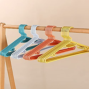 COKUERA Home Plastic Hangers 20 Pack, Durable Clothes Hanger with Hooks, Thick Strong Standard Closet Clothing Hangers for Coat, Shirt, Pants, Ties (Orange)