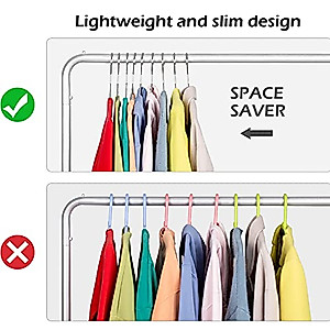 KEETDY 50 Pack Metal Hangers Coat Hangers Heavy Duty Stainless Steel Clothes Hanger for Closet Clothing Shirt Suit Pant 16.4 Inch