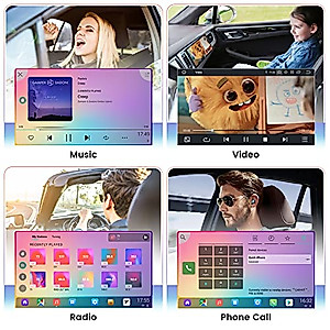 Dasaita 10.25'' Android Car Stereo Single 1 Din Radio GPS DSP IPS Carplay Android Auto (Rotatable & Detachable)