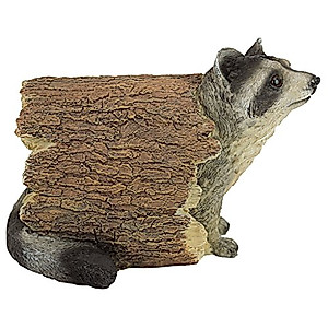 Design Toscano Bandit the Raccoon Indoor/Outdoor Garden Animal Statue, 7 Inches Wide, 10 Inches Deep, 7 Inches High, Handcast Polyresin, Full Color Finish