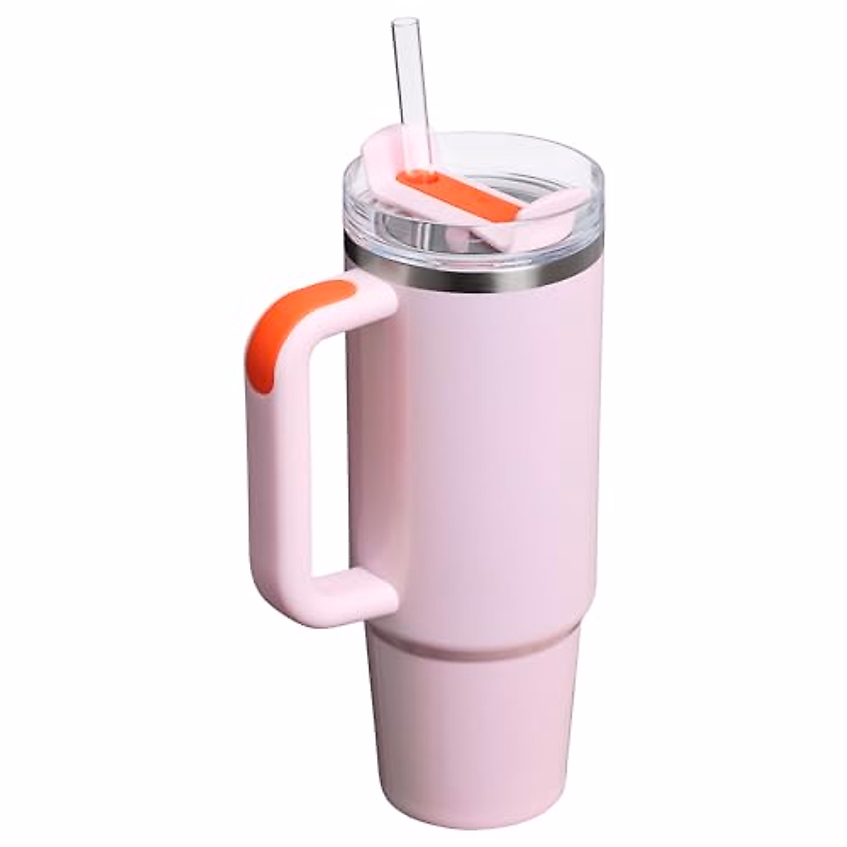 Stanley Quencher H2.0 Tumbler with Handle and Straw 30 oz | Flowstate 3-Position Lid | Cup Holder Compatible for Travel | Insulated Stainless Steel Cup | BPA-Free | Rose Petal Shimmer