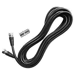 EleMiniKin TV Antenna Extention Coaxial Cable (15 feet) with Coupler - Digital Audio Video Coax Cable Cord for HDTV, CATV, Cable Modem, Satellite Receivers