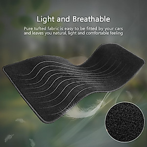 Floor Mats Compatible with 2005-2009 FORD MUSTANG, Nylon Black Front Rear Carpet by IKON MOTORSPORTS, 2006 2007 2008