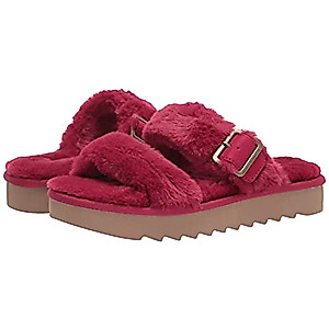 Koolaburra by UGG Women's Furr Ah Sandal, Berry Red, Size 5