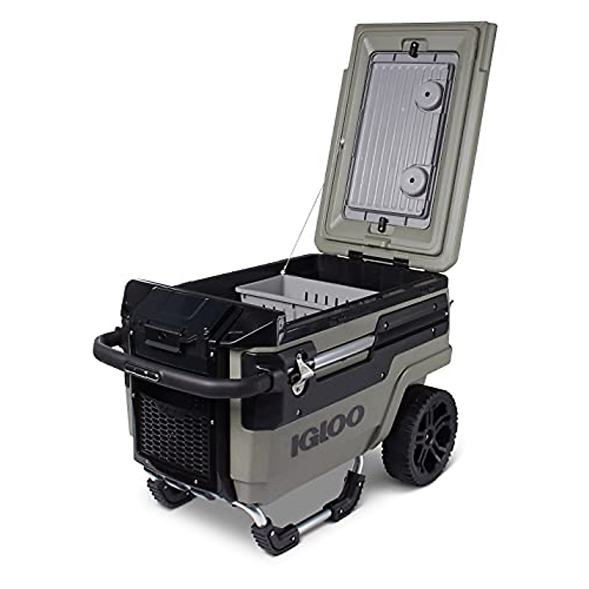 Igloo 70 Qt Premium Trailmate Wheeled Rolling Cooler, Olive Green