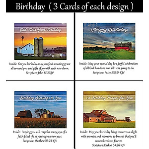 Generic King James Version (KJV) 36 ct Birthday Christian/Religious Greeting Card Set with Envelopes