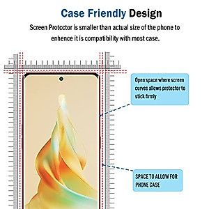 Natbok 2 Pack for OPPO Reno 8T 5G Screen Protector,9H Tempered Glass Film,HD Clear Scratch Resistant,Case Friendly Bubble-Free Easy Installation for OPPO Reno 8T 5G Glass Screen Protector