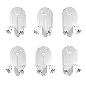Upcanso 6 PCS Mattress Non Slip Gaskets Metal Pad Helps Stop Mattress and Topper from Sliding, Easy to Install, Strong Durable Iron Baffle Grips Prevent Slipping, White