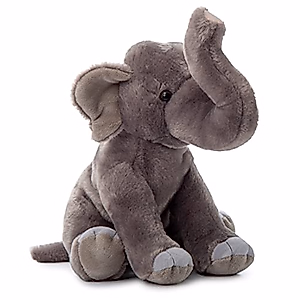 The Petting Zoo Asian Elephant Stuffed Animal, Gifts for Kids, Wild Onez Zoo Animals, Asian Elephant Plush Toy 12 inches