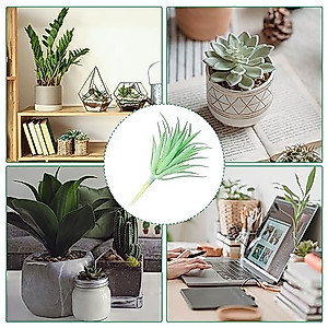 PATIKIL Artificial Succulent Plants, 2 Pack Small Fake Plants Faux Succulents Plant Unpotted for Home Garden Decoration, Green