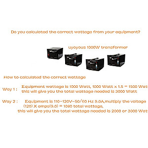 1000W Step Up/Down Voltage Transformer Converter - Step Up & Step Down 110V/220 Volt - Circuit Breaker Protection - CE Certified