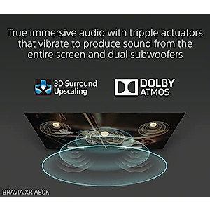 Sony 55 Inch 4K Ultra HD TV A80K Series: BRAVIA XR OLED Smart Google TV with Dolby Vision HDR and Exclusive Features for The Playstation® 5 XR55A80K- 2022 Model (Renewed)