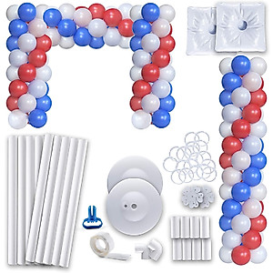 Prextex Balloon Column Kit - Set of 2 Balloon Columns, 5ft Tall | Balloon Arch Stand/Frame, Balloon Tower Holder, Balloon Column, Backdrop | Wedding, Baby Shower, Halloween, Birthday Party, Decoration