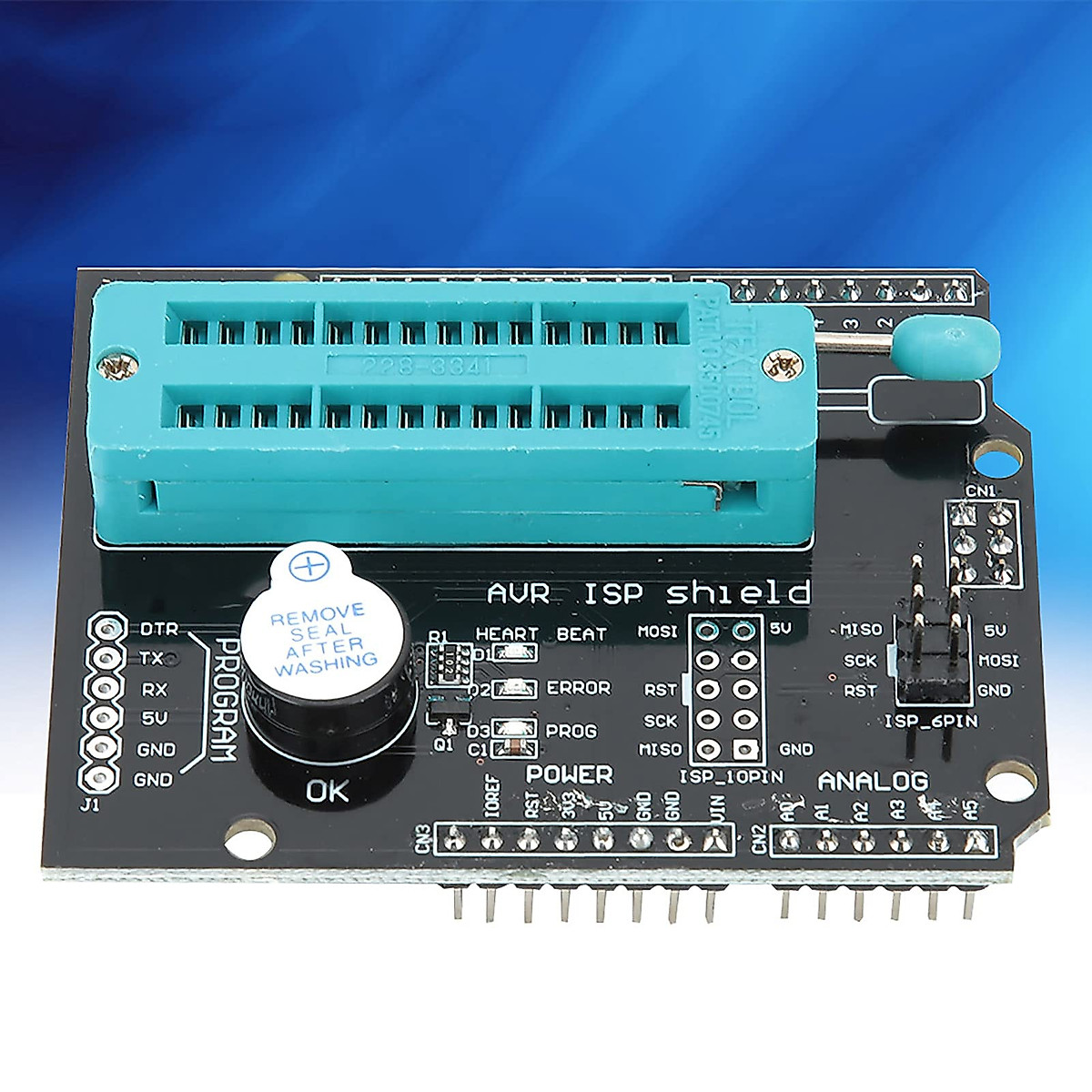Programmer Expansion Board, AVR ISP Burning Burn Bootloader Module, with On-Board Buzzer and LED Indicator Light