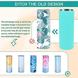 GORGECRAFT 2Pcs Seamless Silicone Sleeve 30oz Reusable Insulated Cup Sleeves Sublimation Tumbler Wrap Mug Clamp Sleeve Fixture for Full Wrap Tumbler Cups Home Glassware Accessories, Turquoise