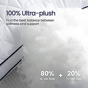 BedStory Bed Pillows for Sleeping - King Size Set of 2, Hotel Quality Soft & Comfortable Improve Sleep Quality, Luxury Pillows for Side, Stomach or Back Sleepers (19" x 34")