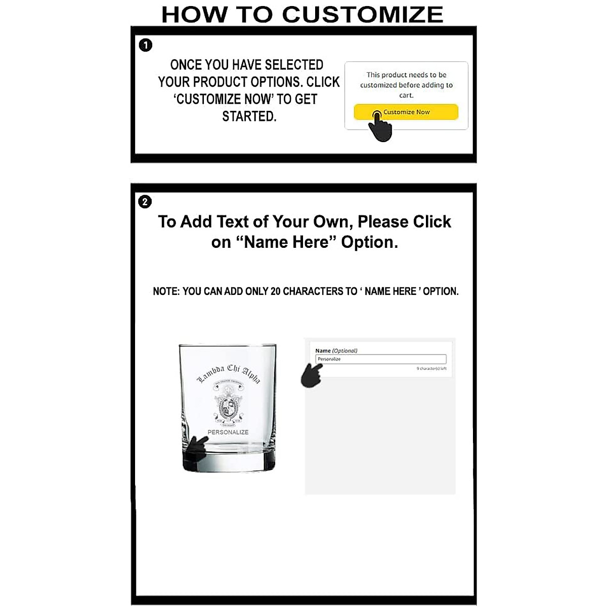 Greekgear Lambda Chi Alpha Old Style Glass Transparent