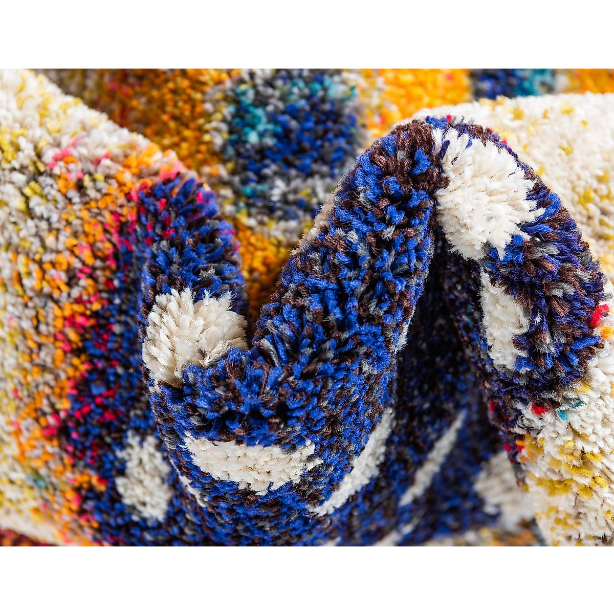 Unique Loom Positano Collection Coastal Modern Abstract Oceanic Rust Red Area Rug (9' x 12')