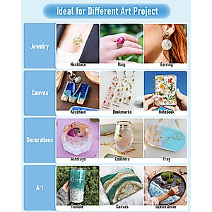 Nicpro UV Resin 500g, 2 PCS Crystal Clear UV Epoxy Resin Kit, High Viscosity & Quick Curing UV Glue Hard, UV Cured Resin for Jewelry Making, Craft, Doming, DIY and Coating