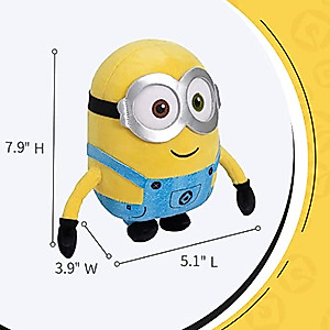 MINISO 7.9" Minions Stuffed Animals Plush Toys (Bob), Cute Sleeping Bedding Stuffed Animals Kawaii Plushies Pillow for Kids Toddler Toys Boys Girls Valentine's Day