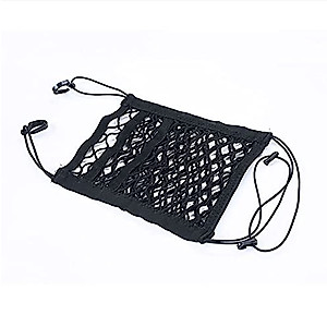 3-Layer Car Net Organizer, Universal Back Seat Mesh Bag, Barrier of Backseat Pet Children Kids, Cargo Tissue Wallet Handbag Holder, Driver Storage Netting Pouch