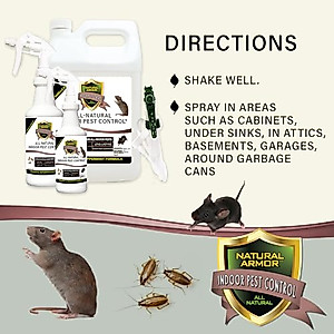 Peppermint Repellent for Indoor Pest Control - All Natural & Safe Spray for Outdoor Use. Natural Armor Indoor Pest Control. 128 Oz Gallon, Refill